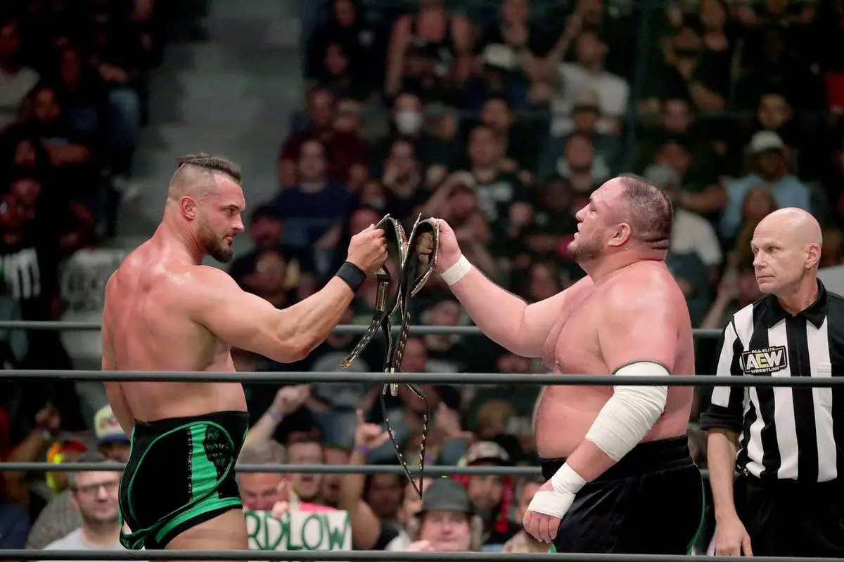 Wardlow vs Samoa Joe Set for AEW Dynamite New Year's Smash Wardlow vs Samoa Joe Set for AEW Dynamite New Year's Smash