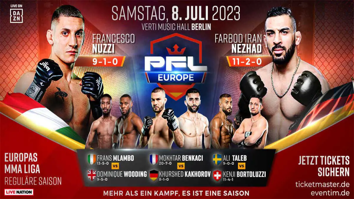 PFL Europe 2: Berlin Results Live, Fight Card, Start Time PFL Europe 2: Berlin Results Live, Fight Card, Start Time