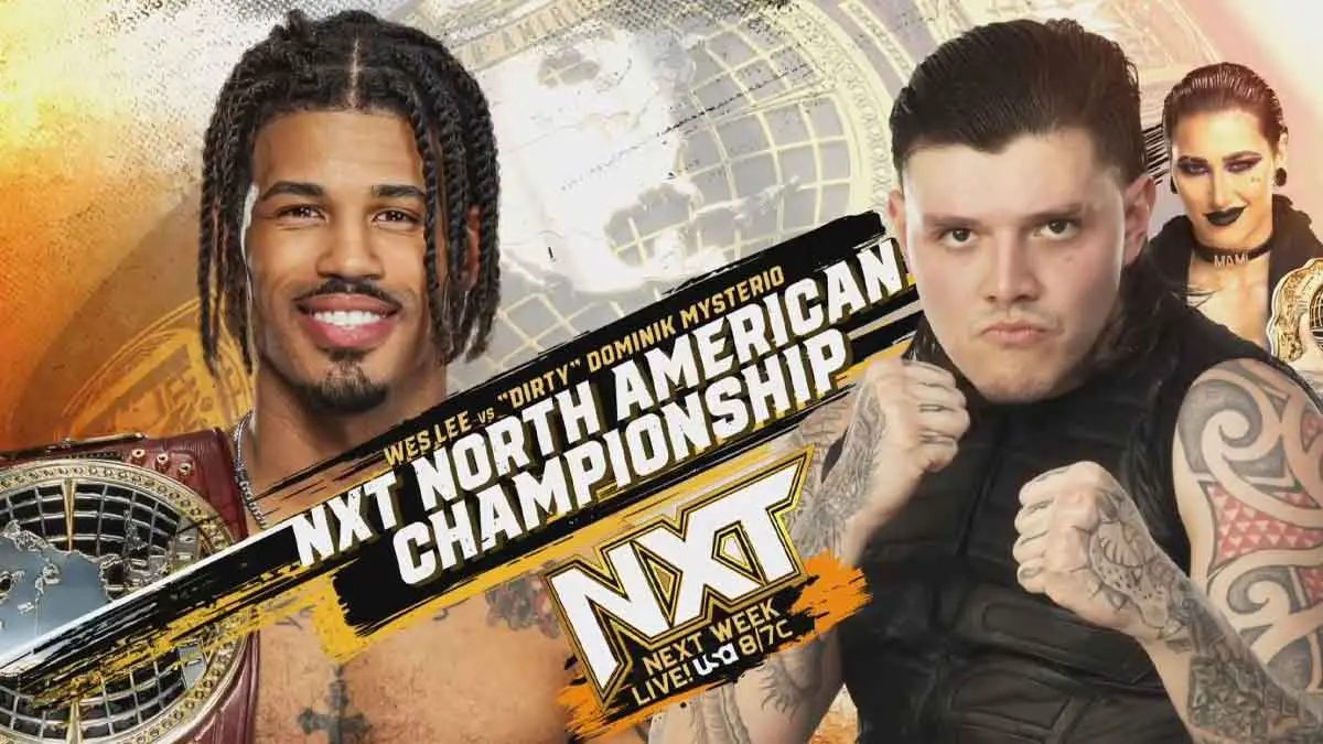 WWE NXT July 18: Dominik Mysterio vs Wes Lee & D'Angelo's Return Set WWE NXT July 18: Dominik Mysterio vs Wes Lee & D'Angelo's Return Set